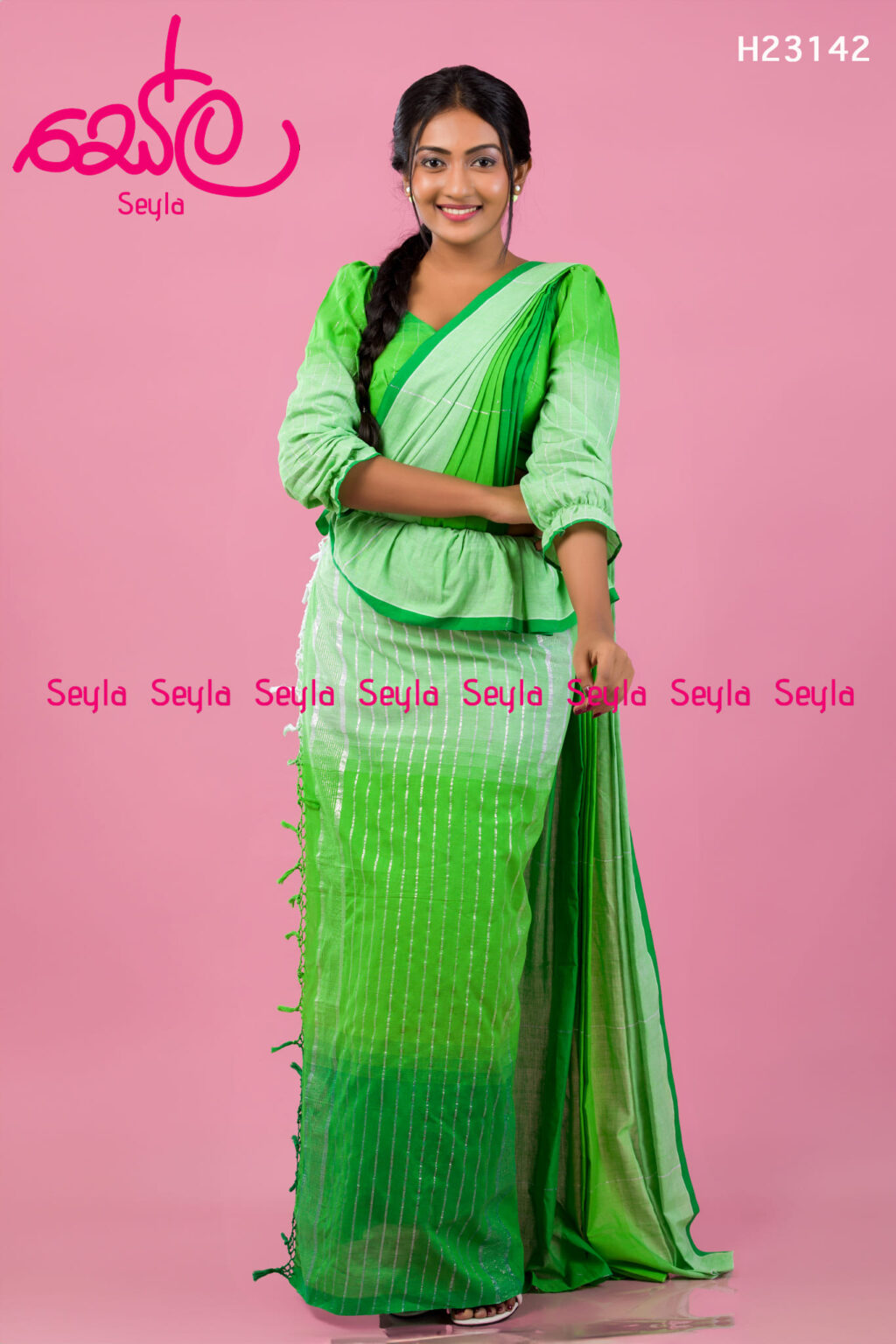 Light Green Handloom Saree H23142 – Seyla