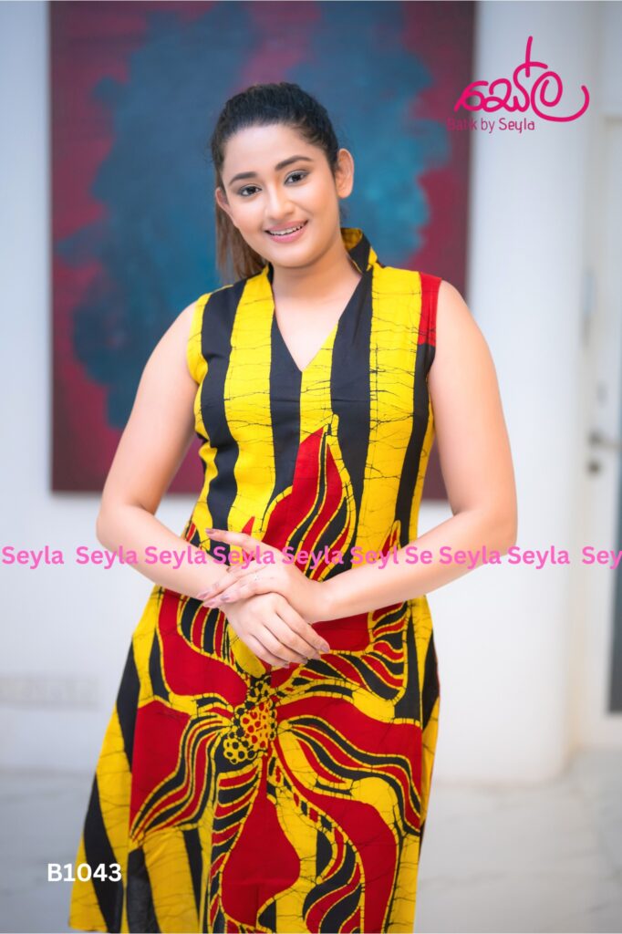 Black, Yellow and Red Dress – BF1043 – Seyla