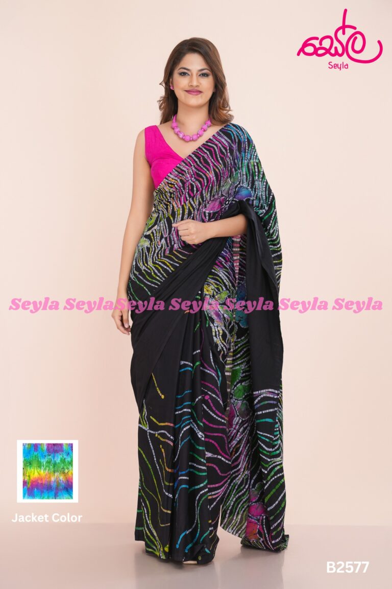 Multi Colored Batik Saree B2577 – Seyla